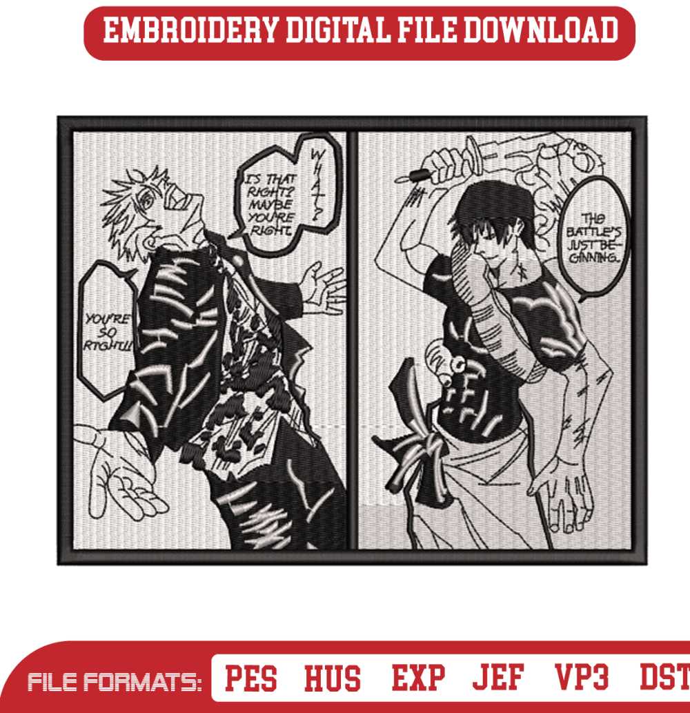 Gojo And Toji Fushiguro Manga Embroidery Jujutsu Kaisen Mang - Inspire ...