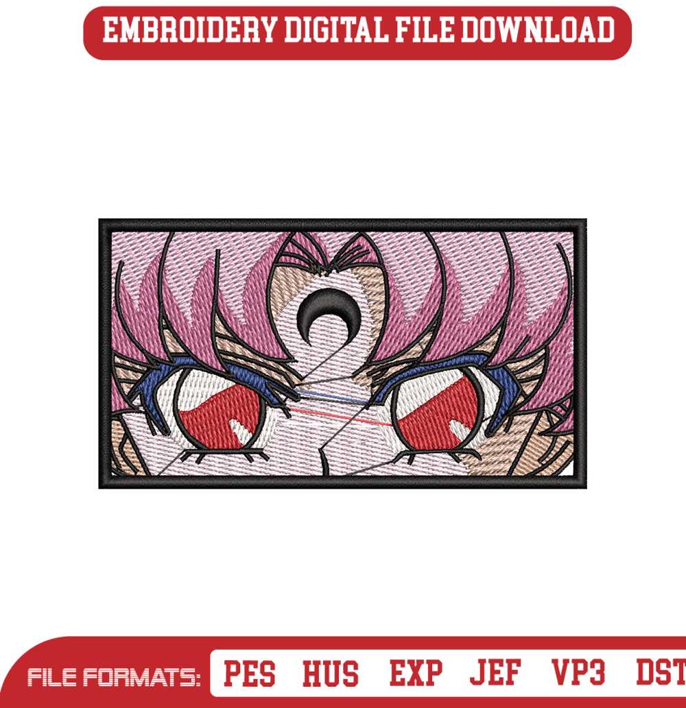Chibiusa Tsukino Angry Eyes Embroidery File Anime Sailor Moo | Inspire ...