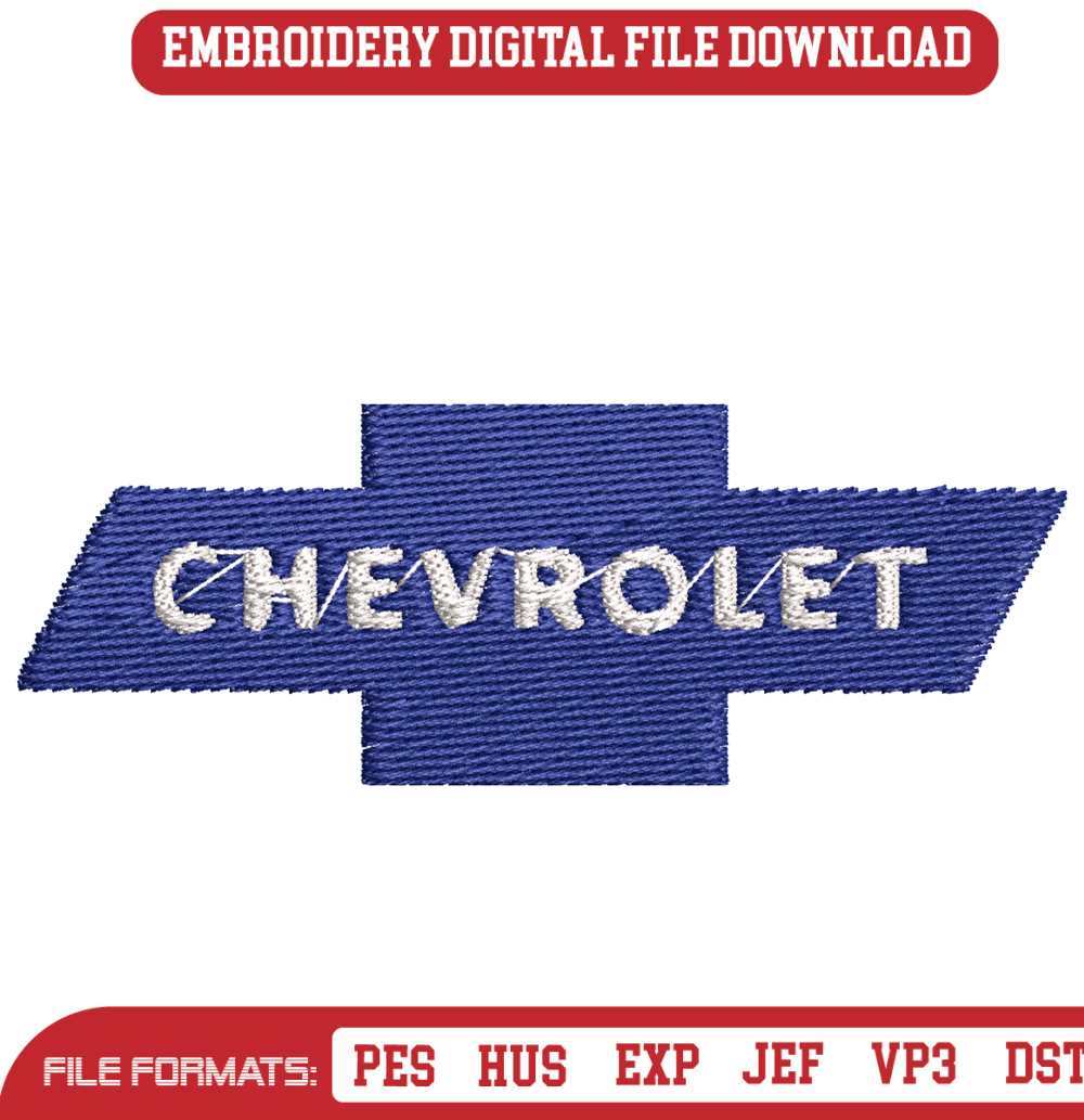 Chevrolet Logo Car Embroidery Car Logo Embroider Digitizing - Inspire ...