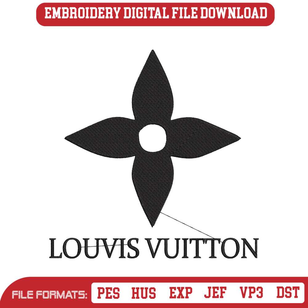 Louis Vuitton Flower Embroidery Logo Design Instant Download | Inspire ...