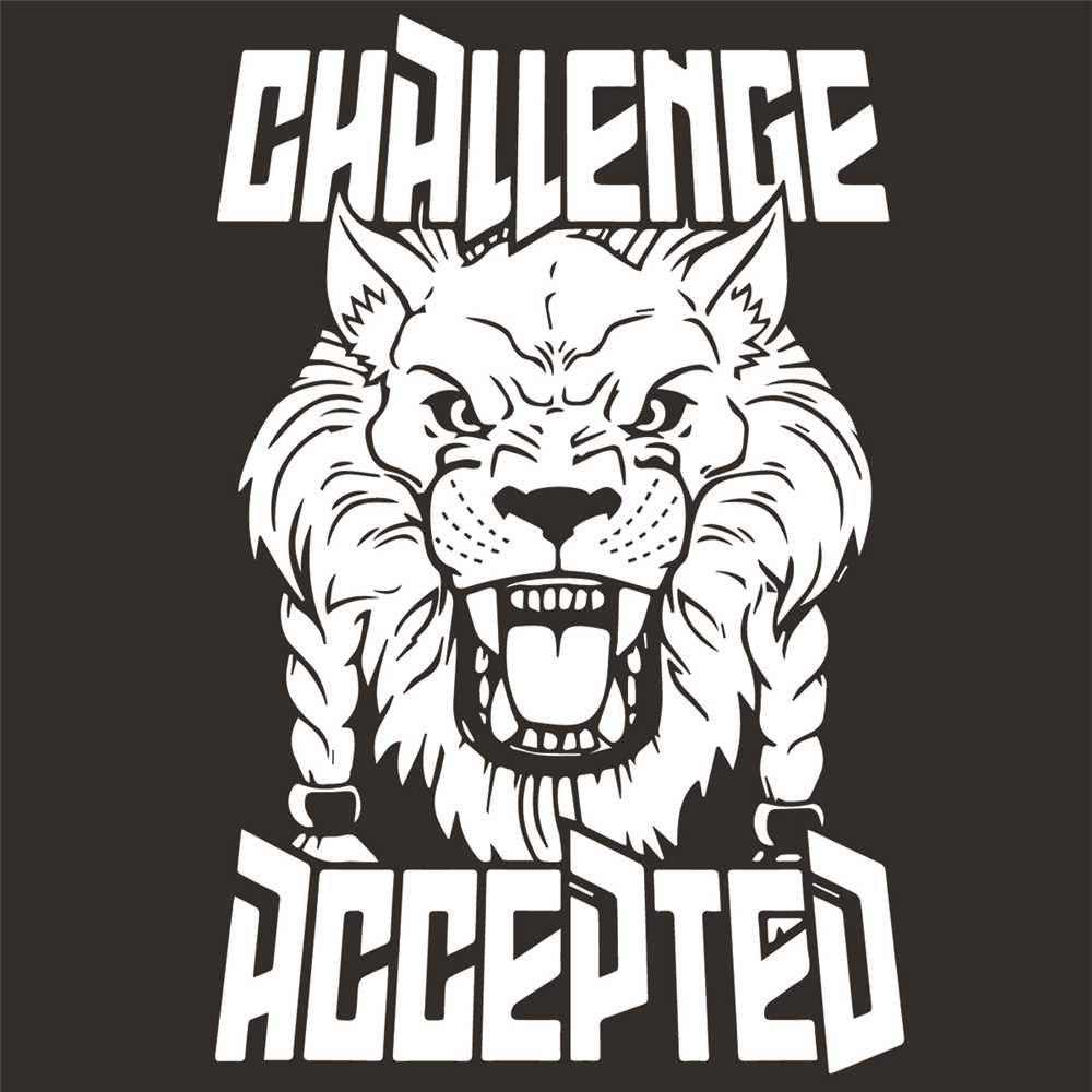 Challenge Accepted Lion Svg, Trending Svg, Battle Beast Svg, | Inspire ...