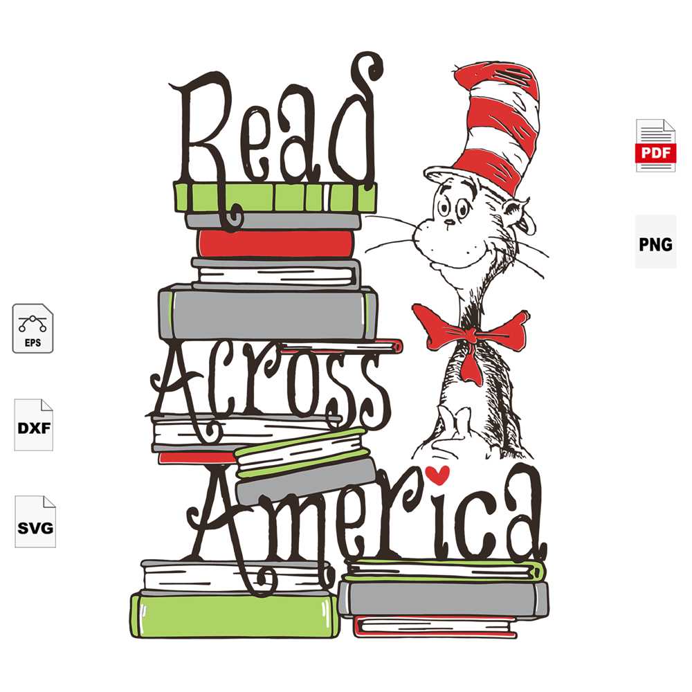 Read Across America, Dr Seuss Svg, Reading Day Svg, Dr Seuss | Inspire ...