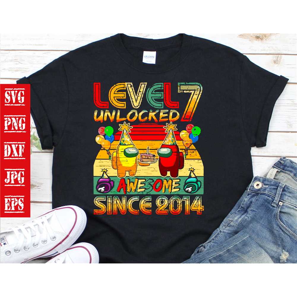 Level 7 Svg, Birthday Svg, Unlocked Svg, Awesome Svg, Since - Inspire ...