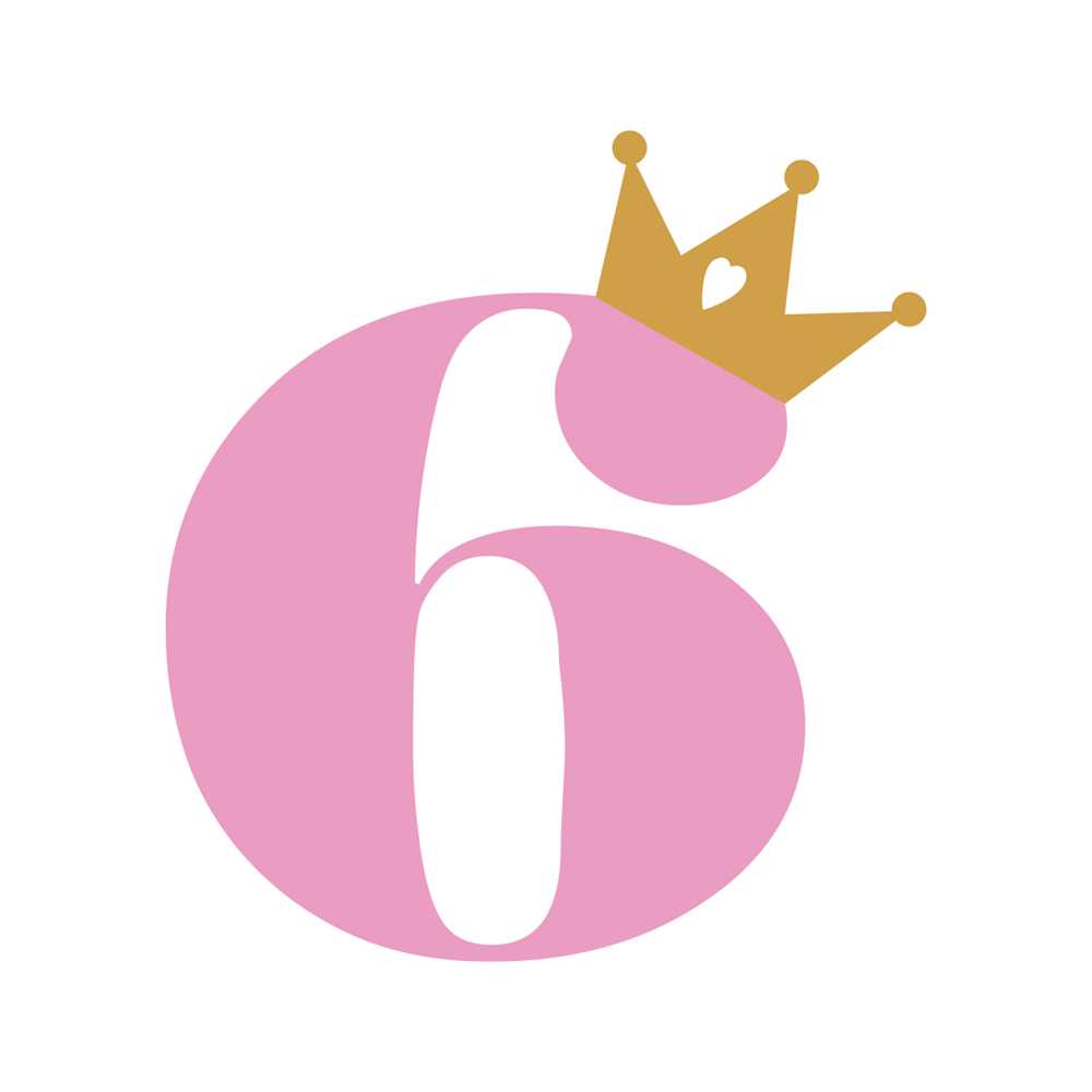 Number 6 svg, 6 svg, six svg, 6th birthday svg, crown svg, h - Inspire ...