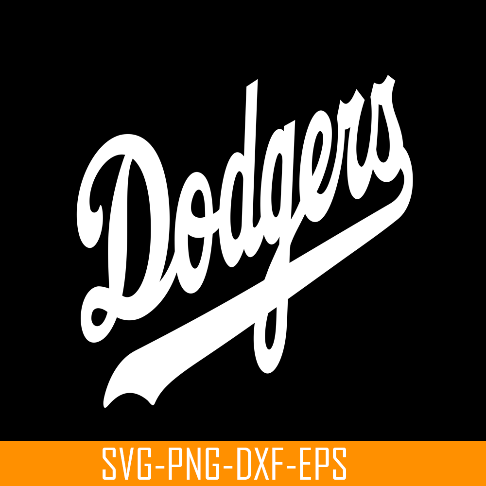 LA Dodgers White Text SVG, Major League Baseball SVG, MLB Lo | Inspire ...