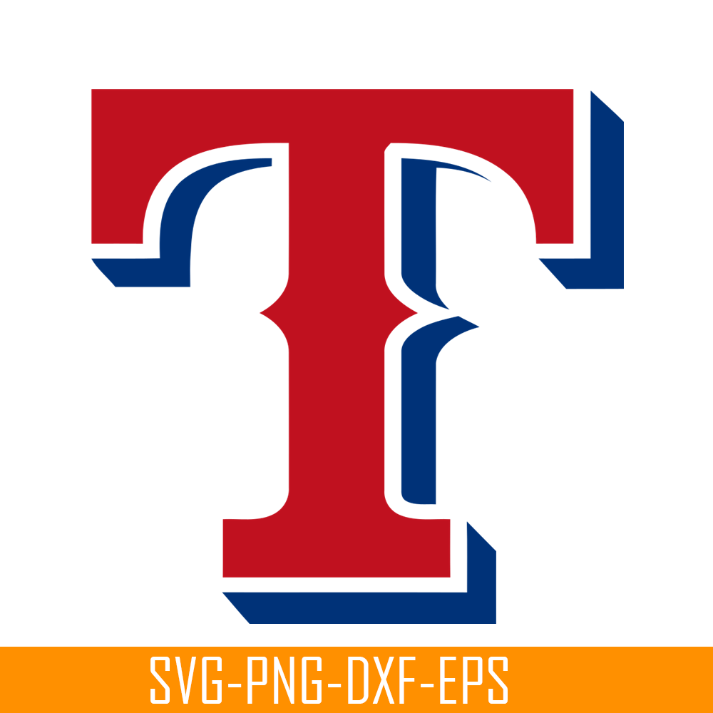 Texas Rangers The T Letter SVG, Major League Baseball SVG, B | Inspire ...