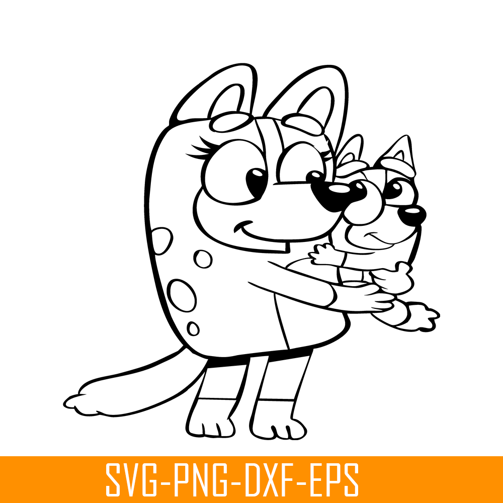 Mom And Daughter SVG PNG DXF EPS Bluey Family SVG Bluey SVG - Inspire ...