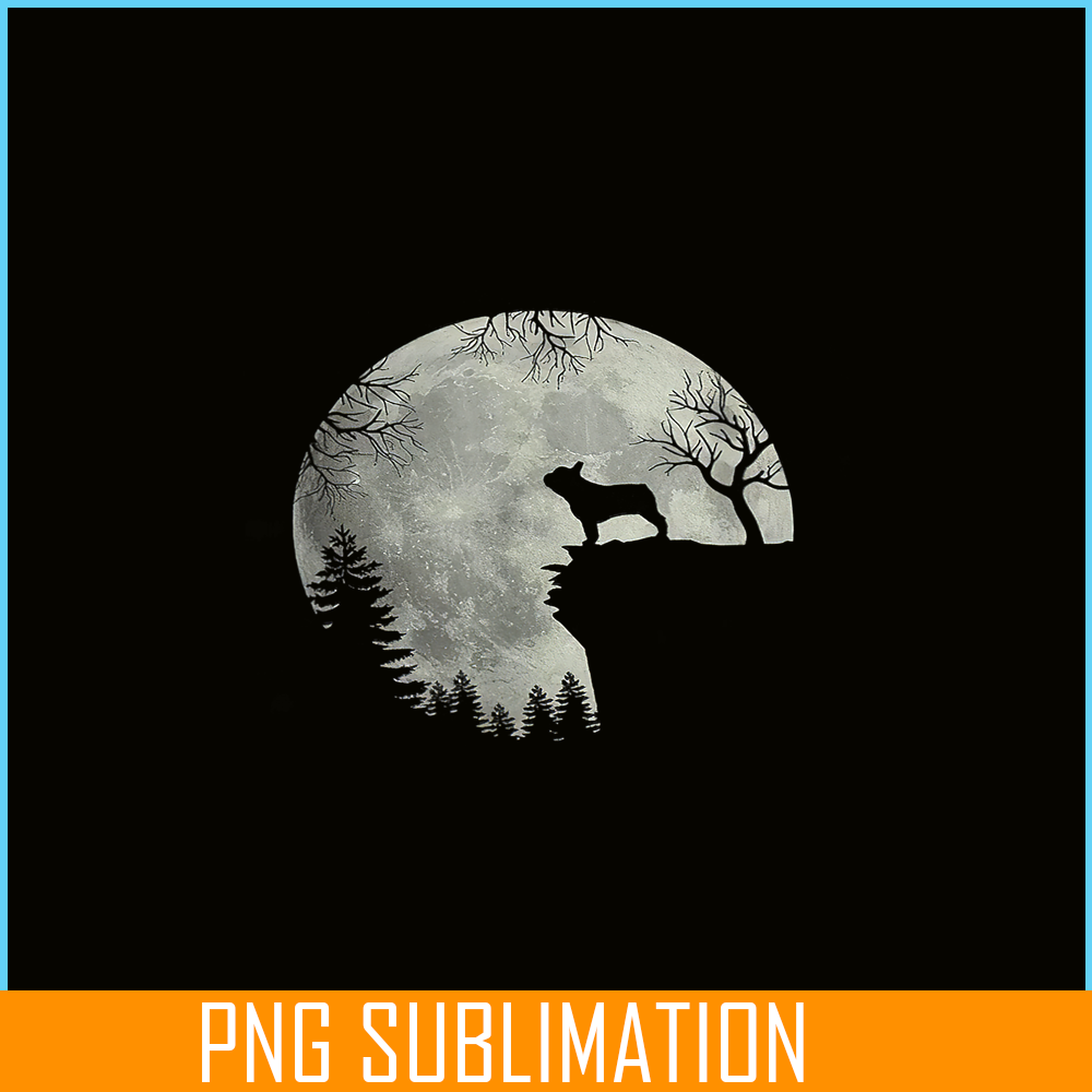 French Bulldog Dog And Moon PNG, Halloween Bulldog PNG, Bull | Inspire ...