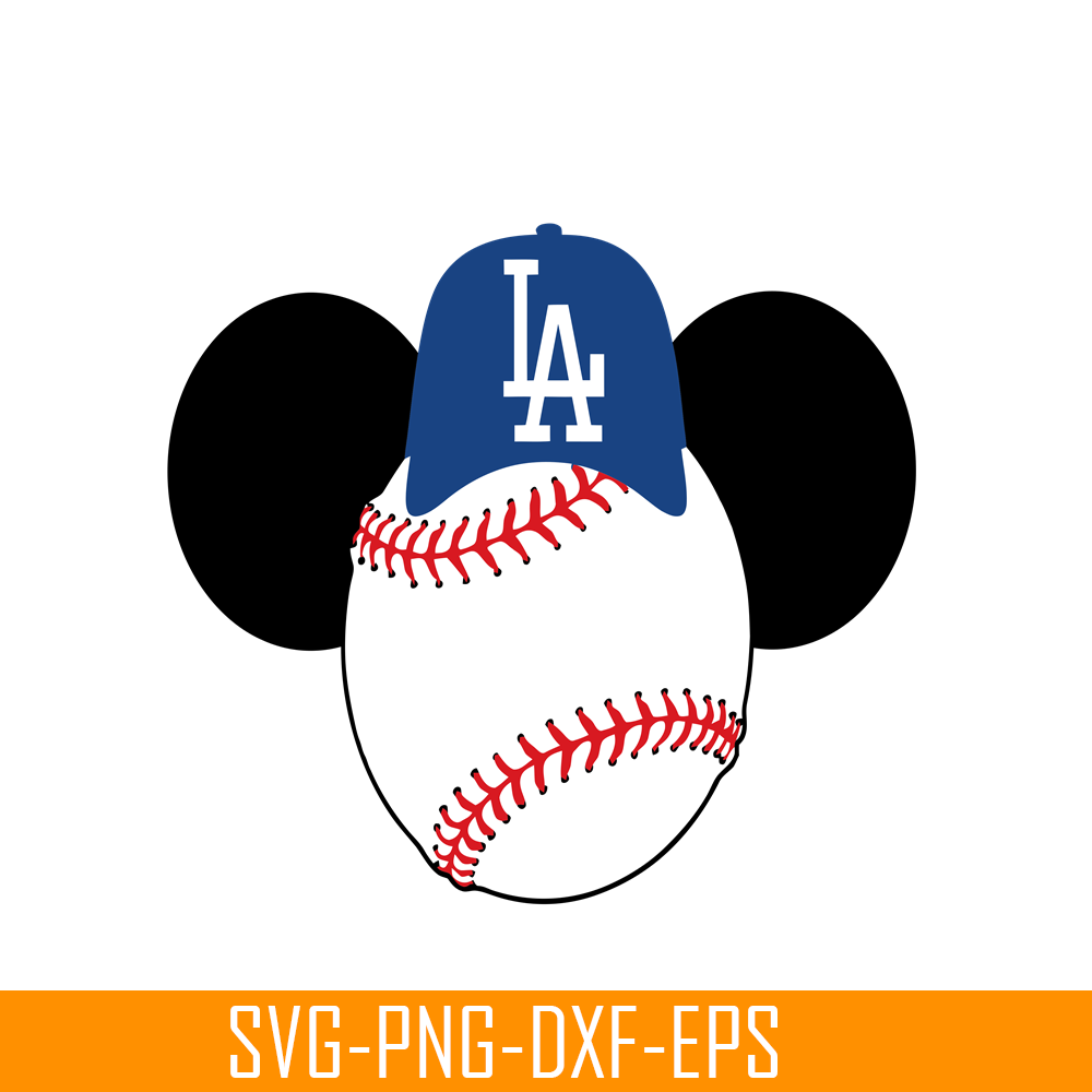 LA Dodgers The Mickey Ball SVG, Major League Baseball SVG, M | Inspire ...