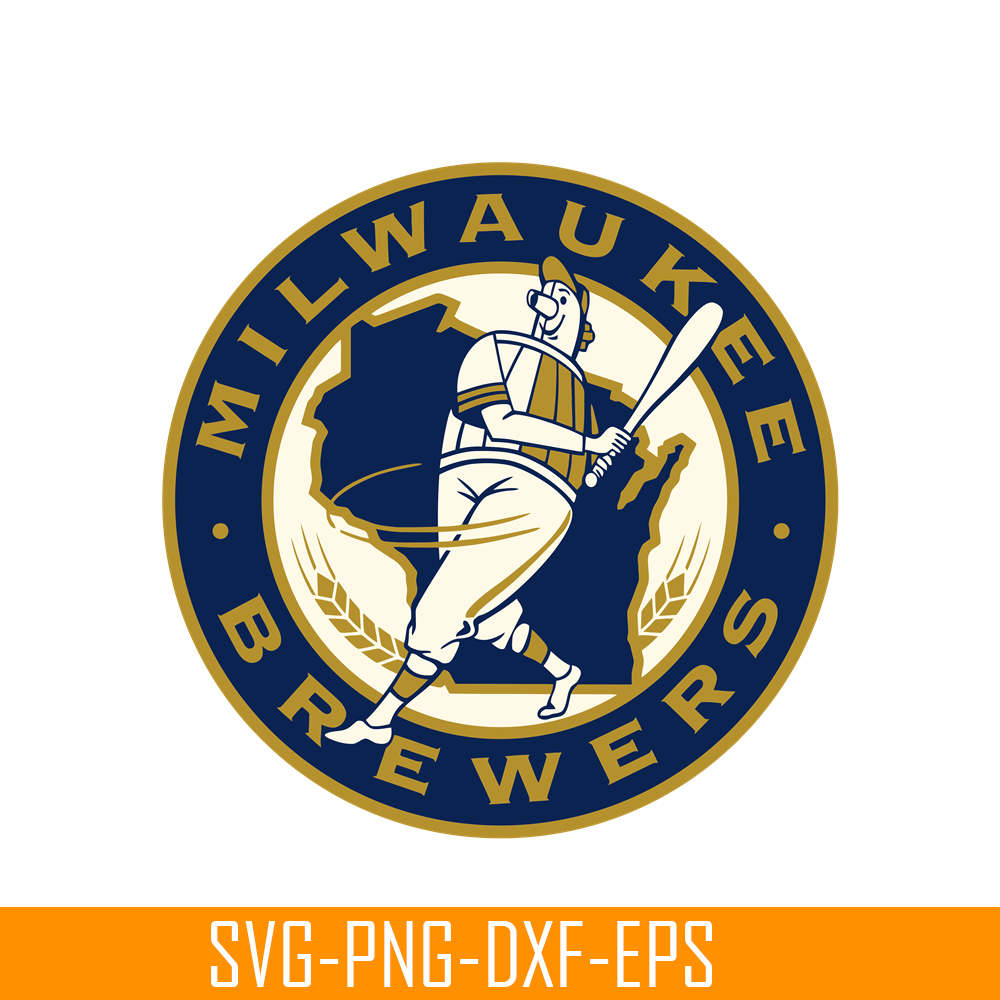 Milwaukee Brewers Golden Logo SVG, Major League Baseball SVG | Inspire ...
