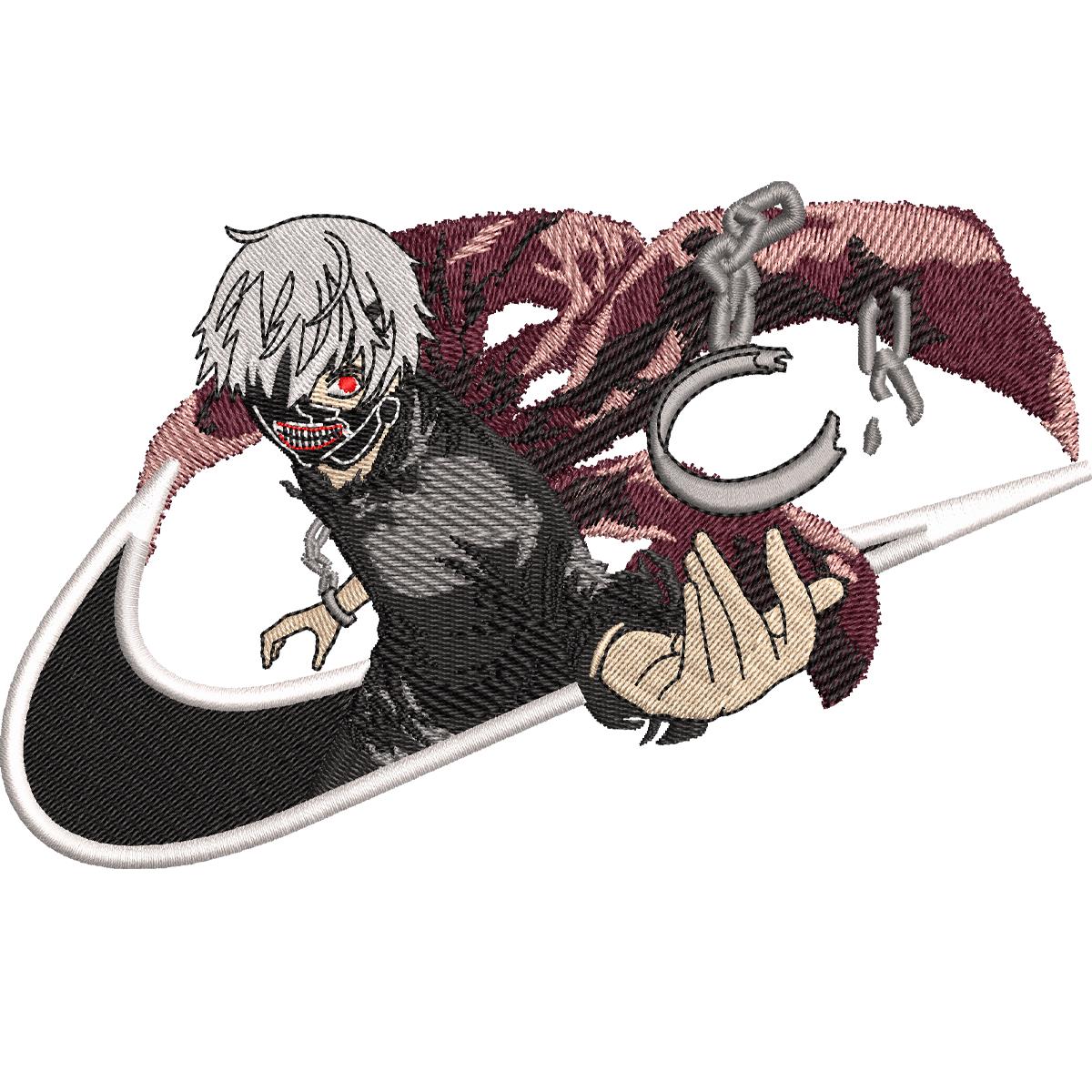 KANEKI KEN Nike Embroidery Design Tokyo Ghoul Anime Embroide | Inspire ...