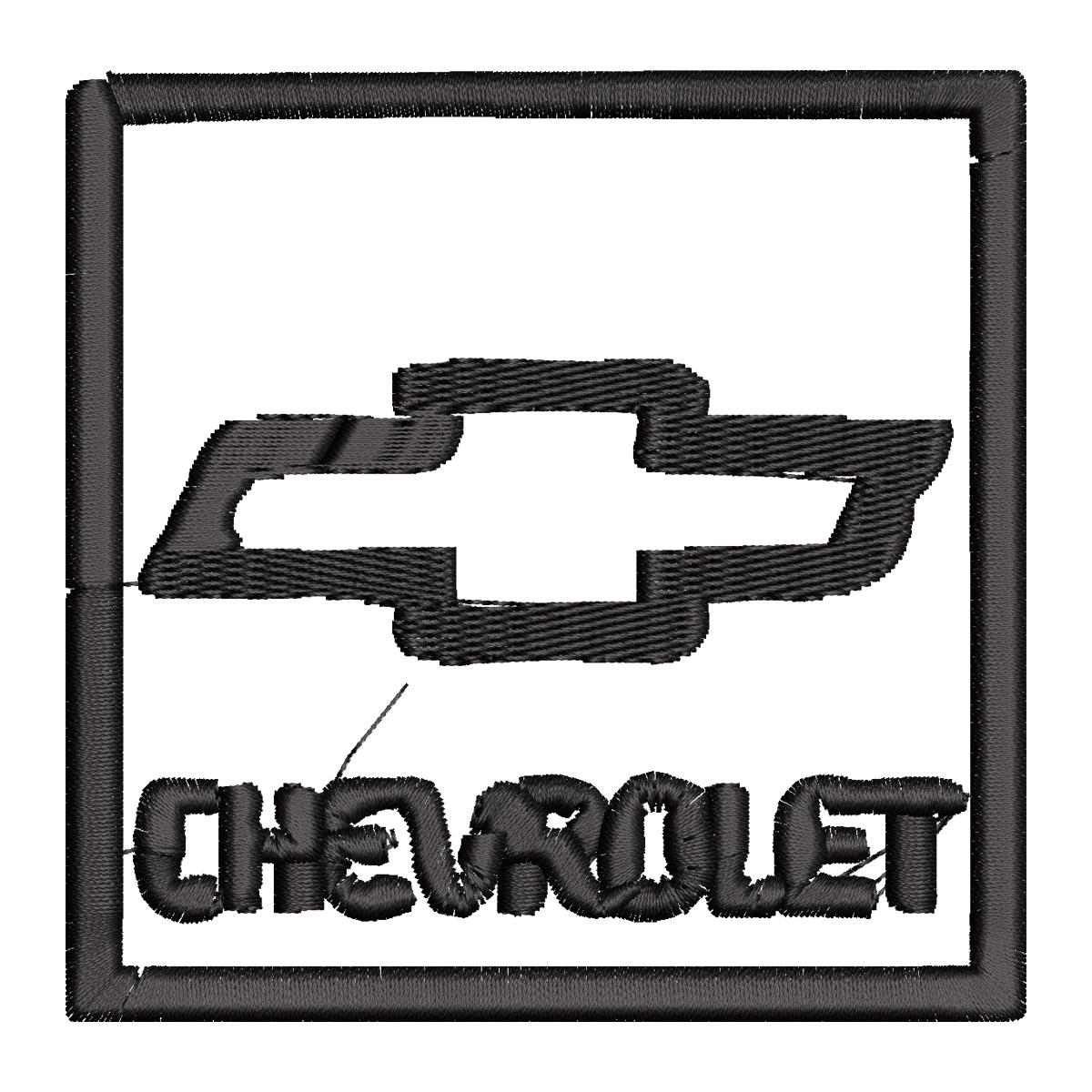 Logo Chevrolet Black Embroidery File Logo Car Embroidery Dig - Inspire ...