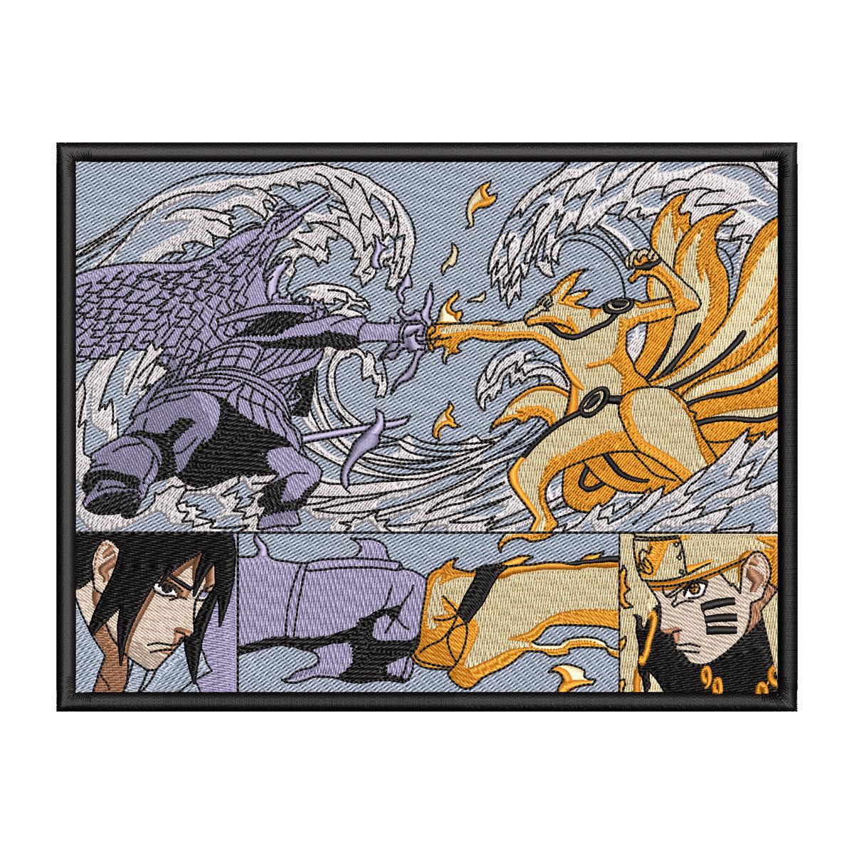 Sasuke x Naruto Come To Fight Embroidery Design Anime Naruto | Inspire ...