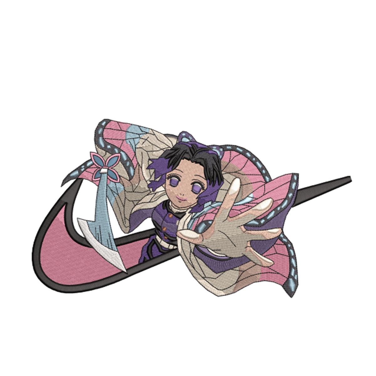 Nike x Shinobu Logo Embroidery Design Anime Demon Slayer | Inspire Uplift
