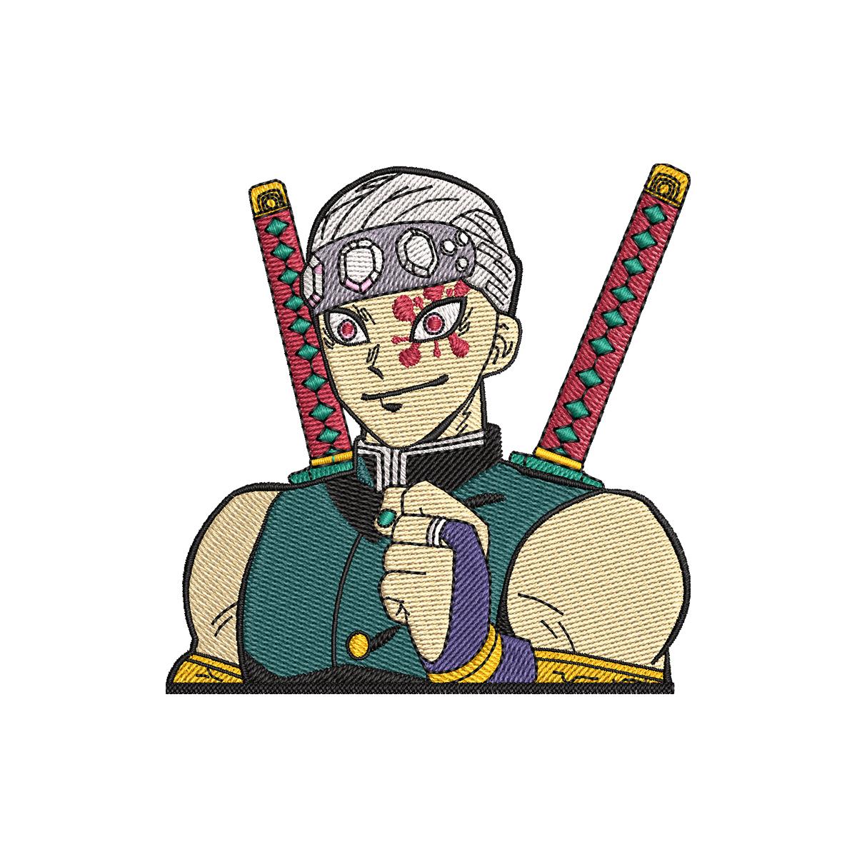 Tengen Uzui Embroidery Design Download Anime - Inspire Uplift