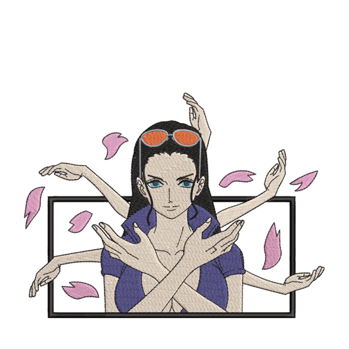 Nico Robin Skill Anime One Piece Embroidery Design Download - Inspire ...
