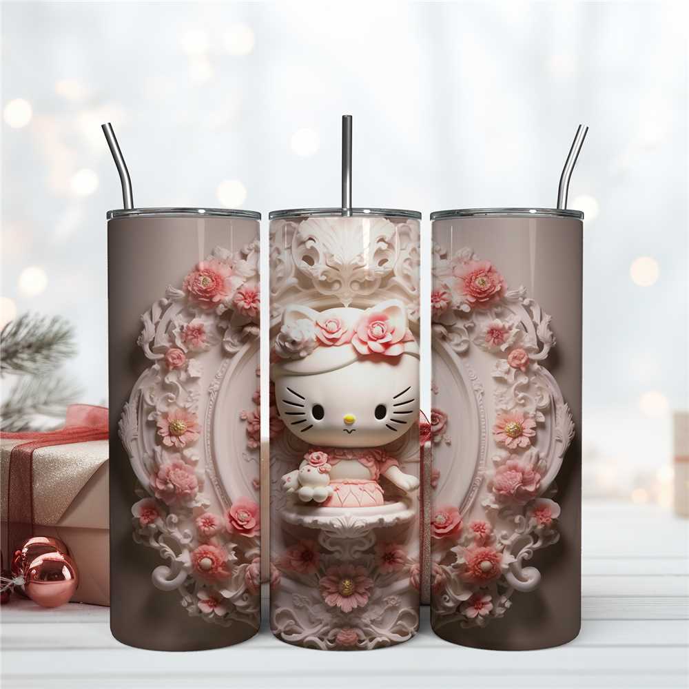 3D Royal Hello Kitty Tumbler Digital, Hello Kitty Wrap 20oz, - Inspire ...