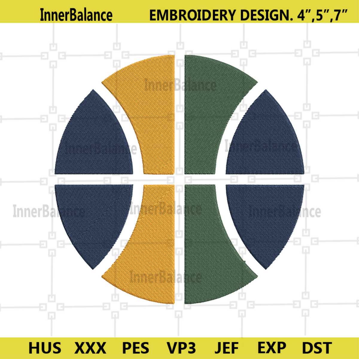 NBA Utah Jazz Note Logo Embroidery Instant Files, Utah Jazz | Inspire ...