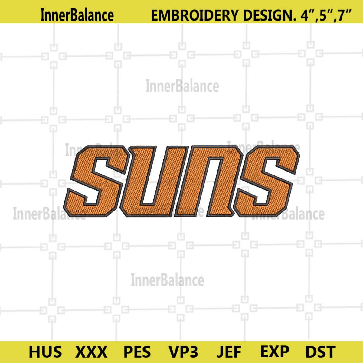 Phoenix Suns Wordmark Logo Machine Embroidery Download, NBA | Inspire ...