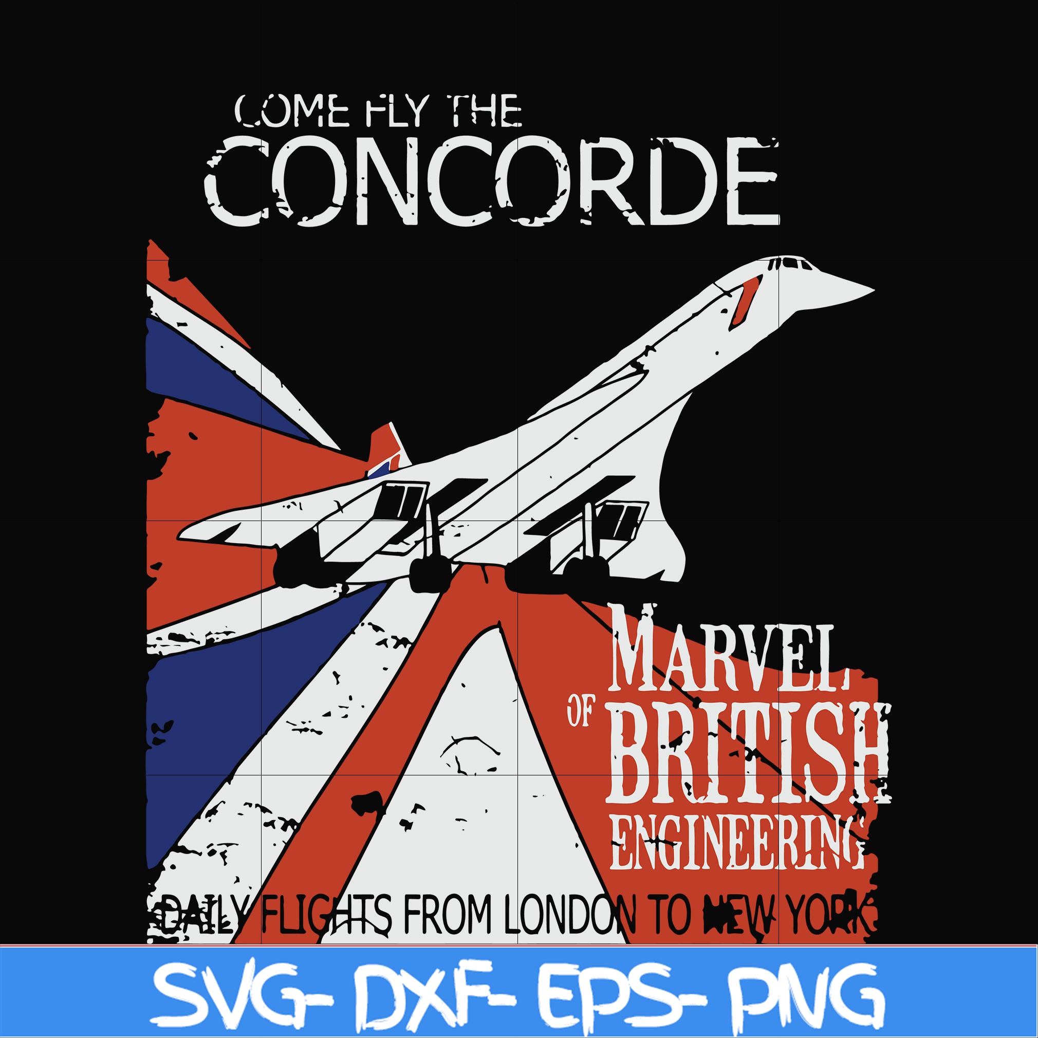 Come fly the concorde svg, Concorde Retro Vintage svg, png, - Inspire ...