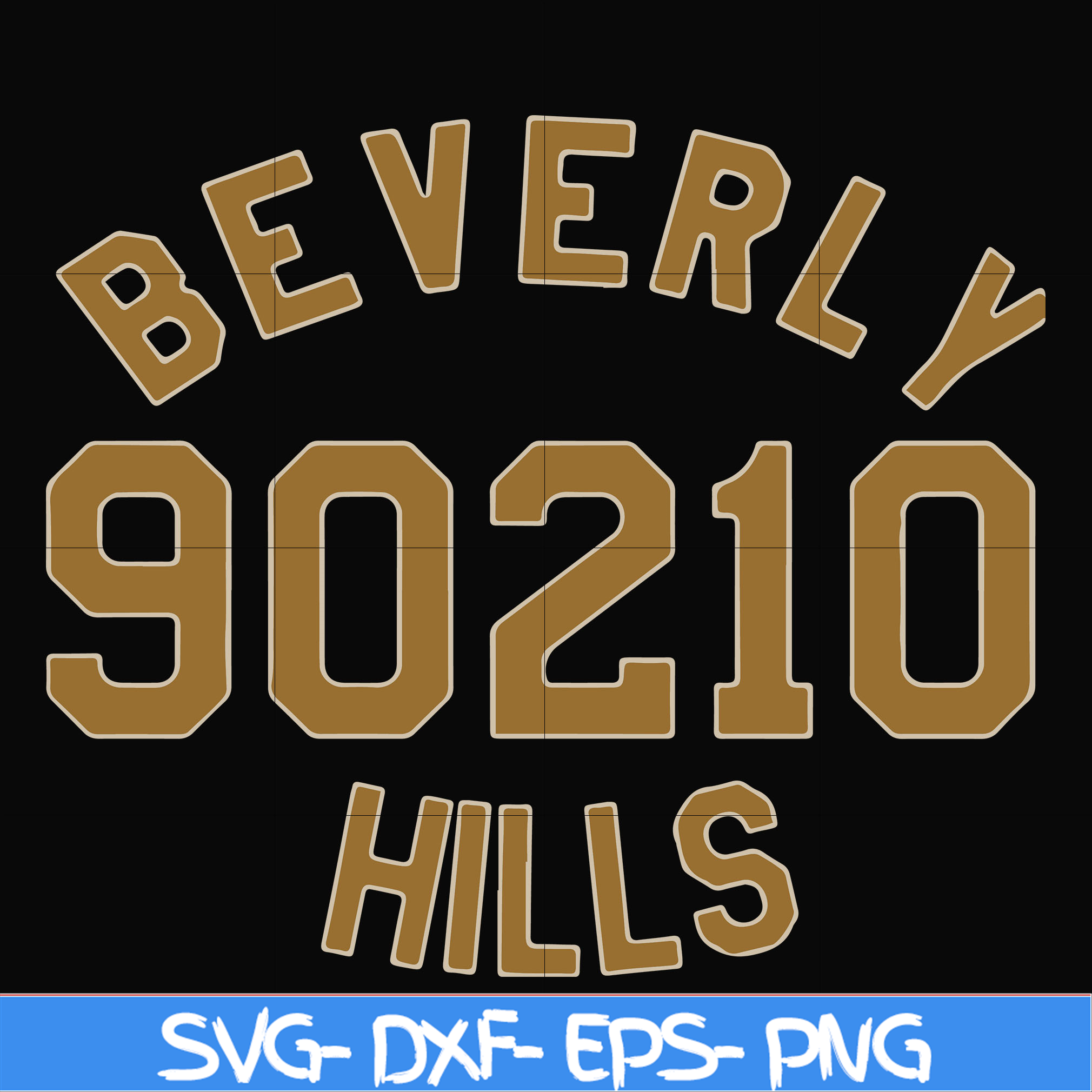 Beverly 90210 hills svg, png, dxf, eps file FN000652 - Inspire Uplift