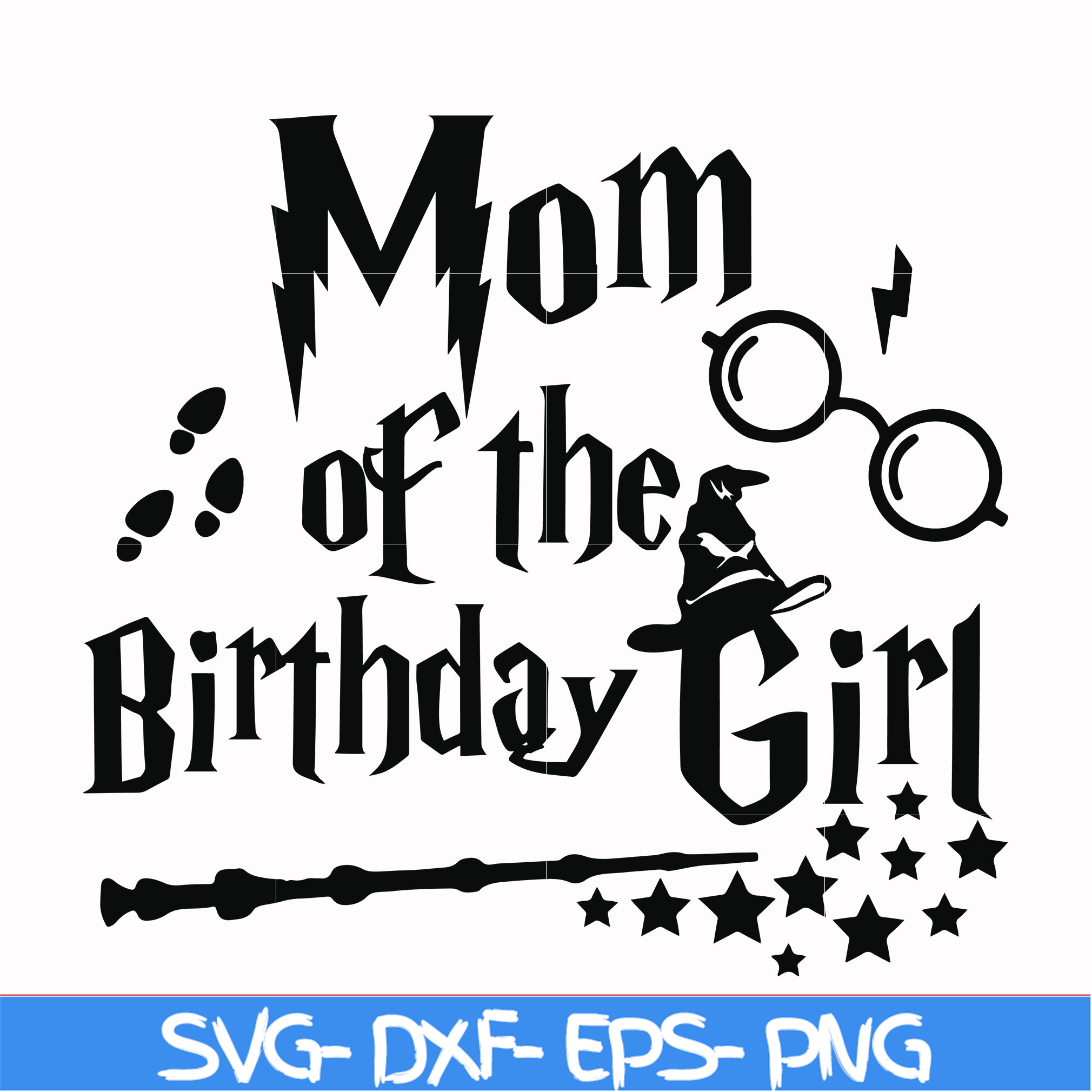 Mom of the birthday girl svg, png, dxf, eps file HRPT00015 - Inspire Uplift