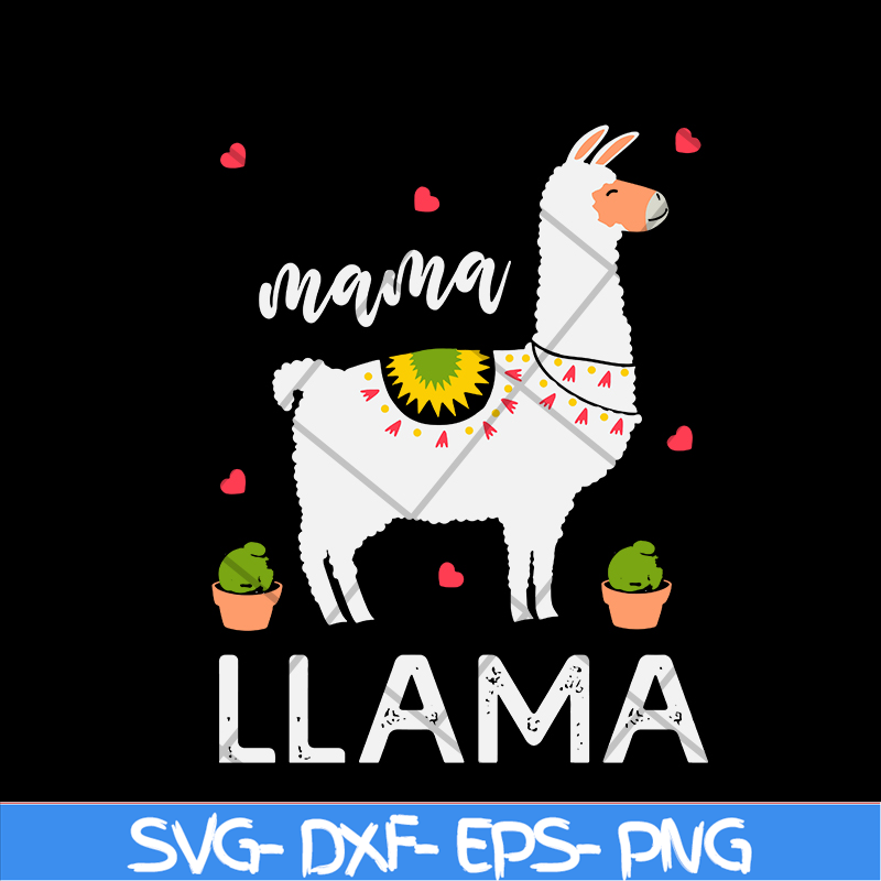 Mama llama svg, Mother's day svg, eps, png, dxf digital file - Inspire Uplift