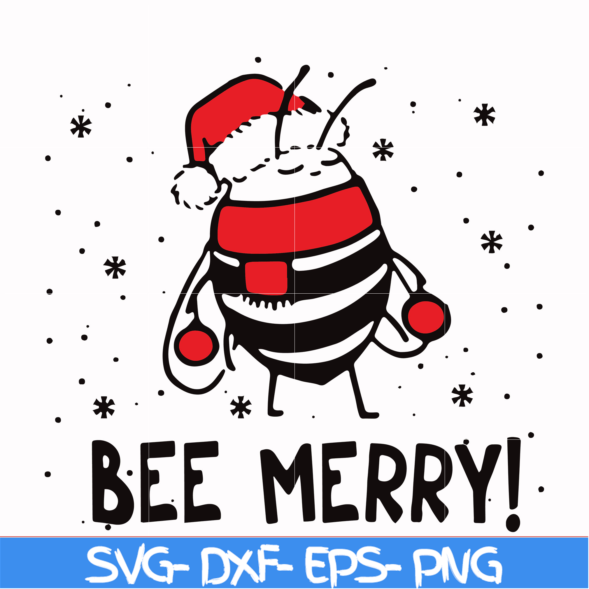 Bee merry svg, christmas svg, png, dxf, eps digital file NCR | Inspire ...
