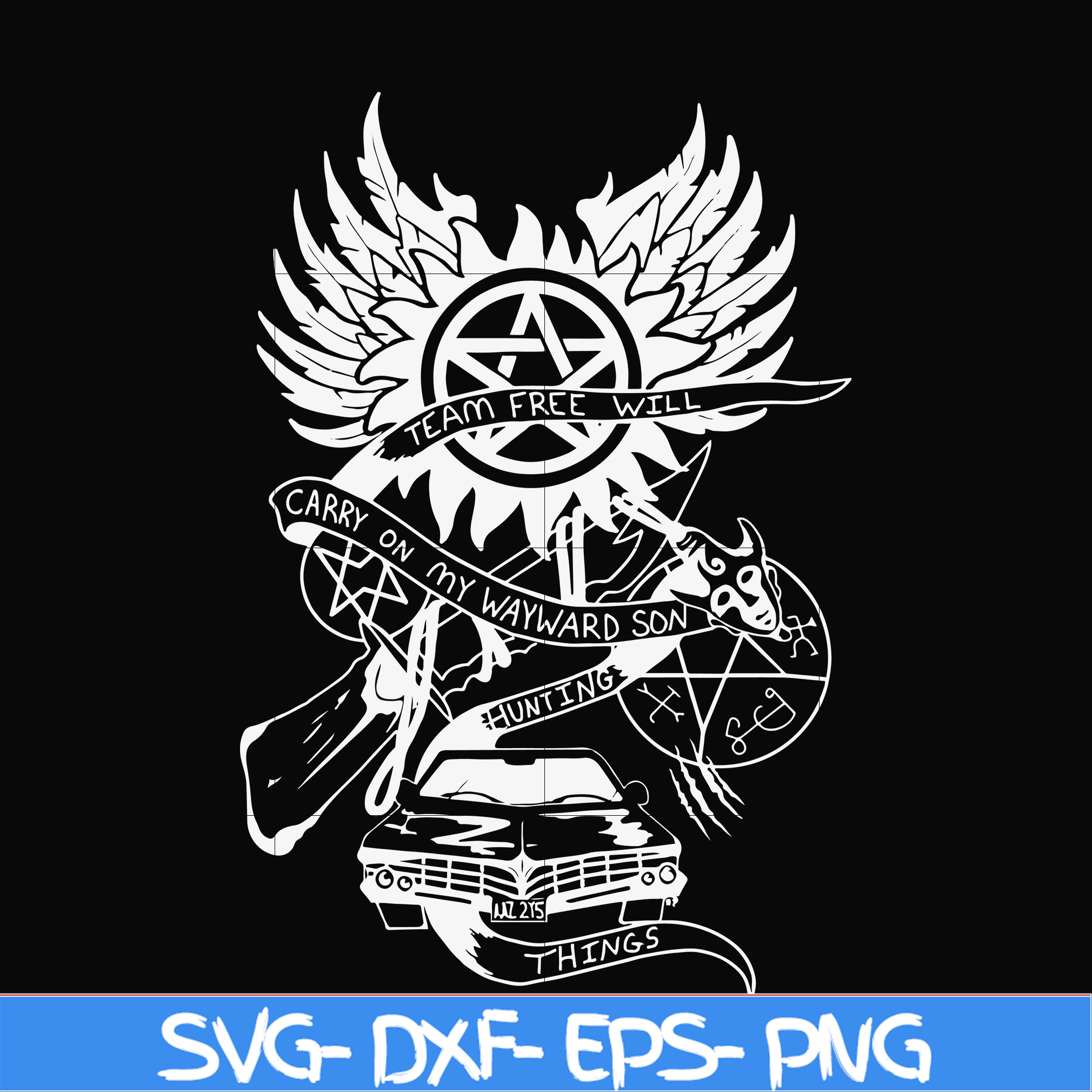 Carry on my wayward son svg, png, dxf, eps file FN000268 | Inspire Uplift