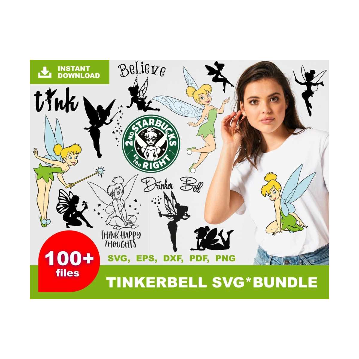Tinkerbell Bundle Svg, Trending Svg, Tinkerbell Svg, Tink Sv | Inspire ...