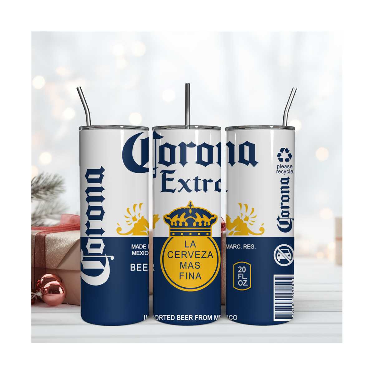Corona Extra 20Oz Tumbler Wrap Sublimation Design, Beer Bran | Inspire ...