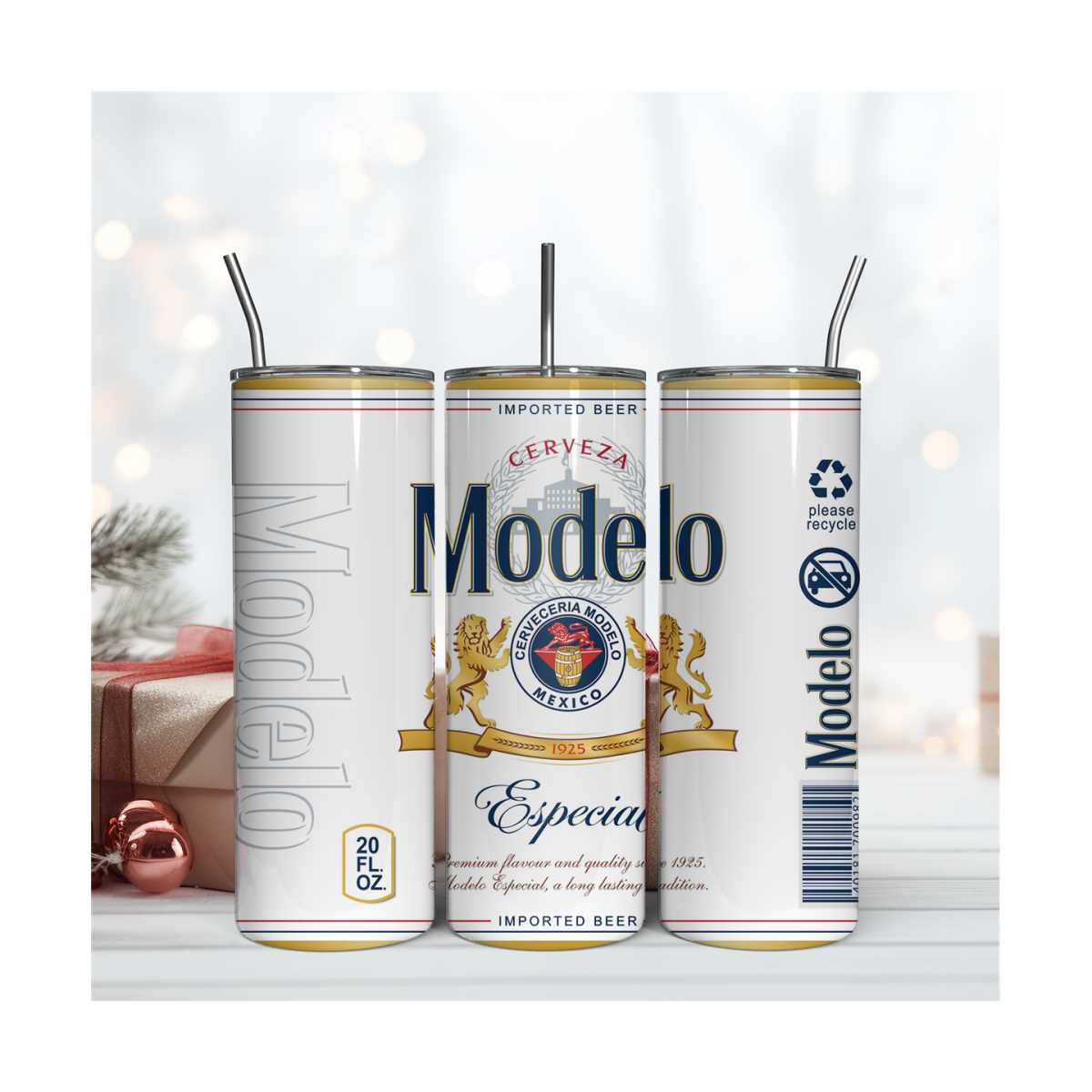 Modelo 20Oz Tumbler Wrap Sublimation Design, Beer Brand Tumb | Inspire ...