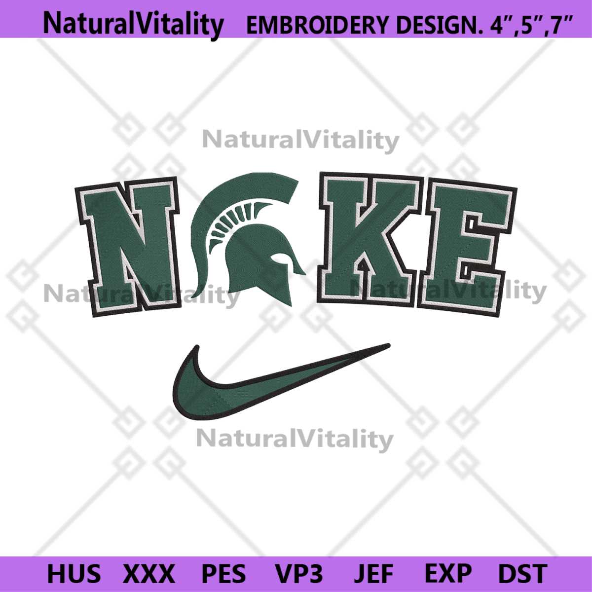 Michigan State Spartans Nike Logo Embroidery Design Download | Inspire ...