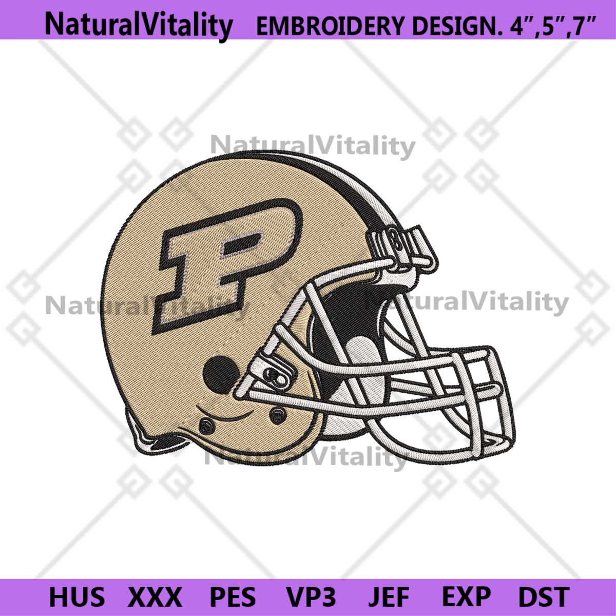 Purdue Boilermakers Helmet Embroidery Design File | Inspire Uplift