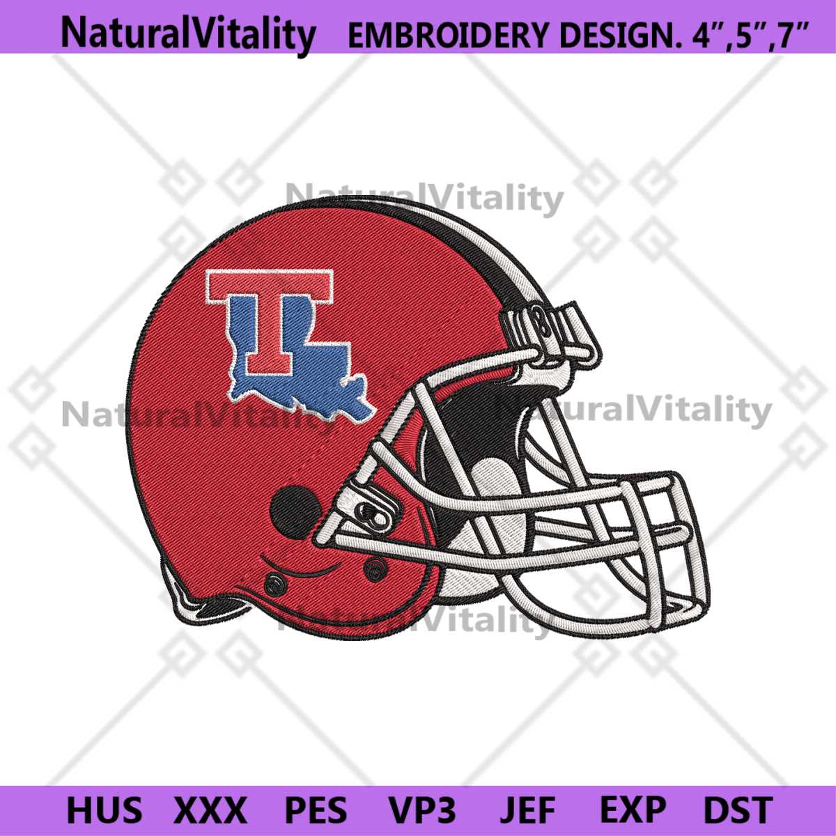 Louisiana Tech Bulldogs Helmet Embroidery Design Download Fi | Inspire ...