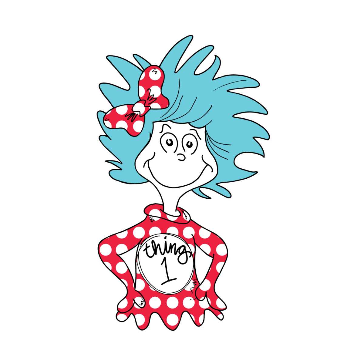 Cute Thing One Svg, Dr Seuss Svg, Thing 1 Svg, Cute Thing 1 | Inspire ...