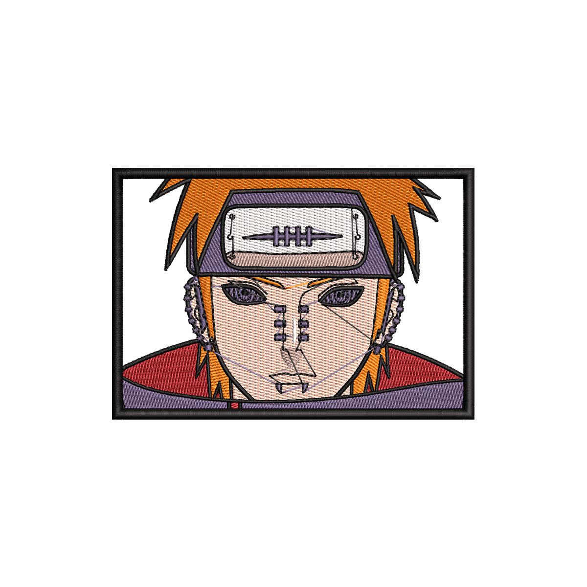 Pain Face Anime Naruto Embroidery Design Instant Download | Inspire Uplift