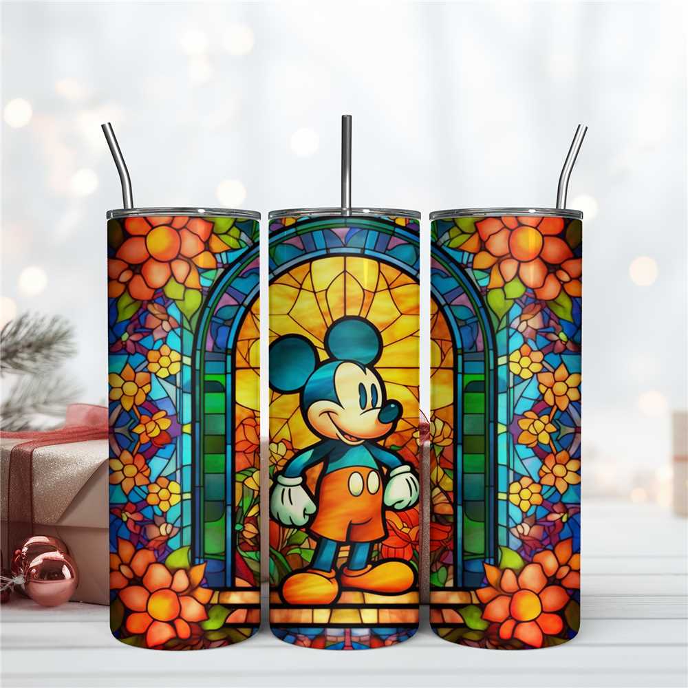 Stained Glass Mickey Mouse Digital File Download 20oz Tumble - Inspire ...