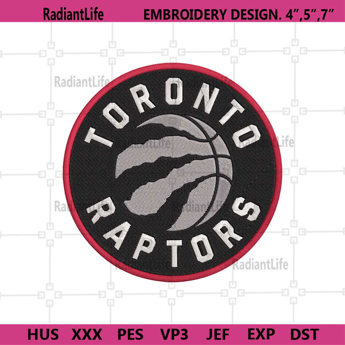 Toronto Raptors Logo Machine Embroidery Design, Toronto Rapt | Inspire ...