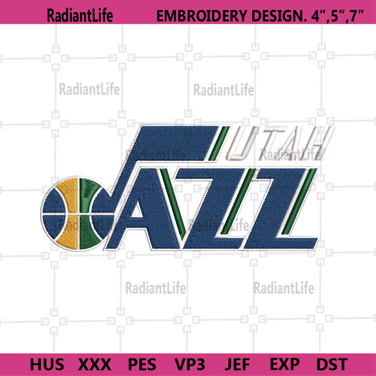 Utah Jazz Logo Machine Embroidery Design Download, Utah Jazz | Inspire ...