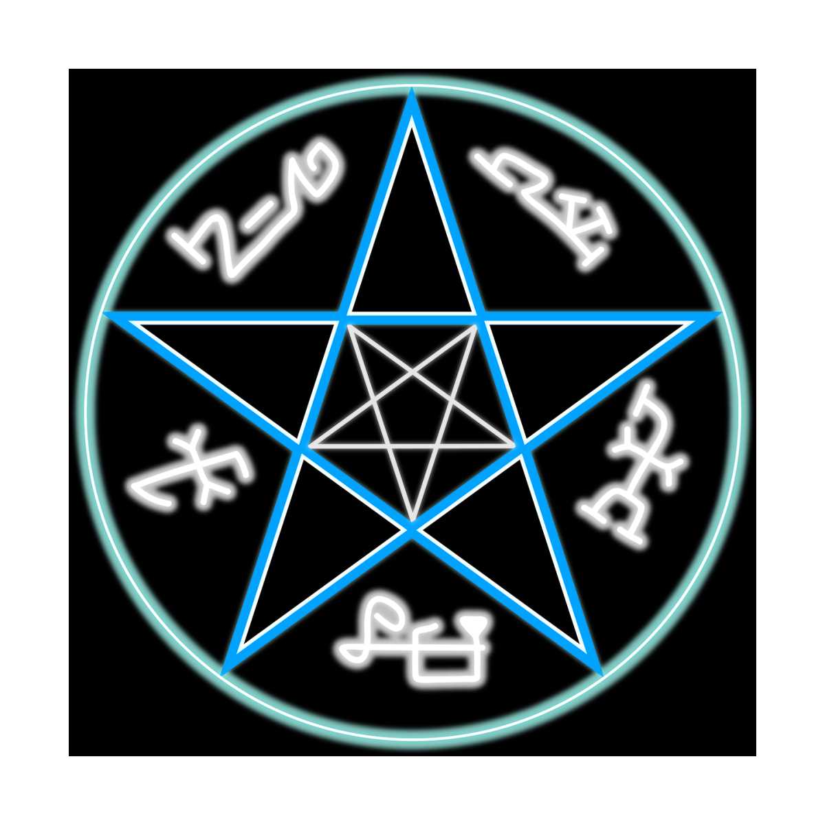 Supernatural devils trap symbol blue svg,svg,bumper sticker - Inspire ...