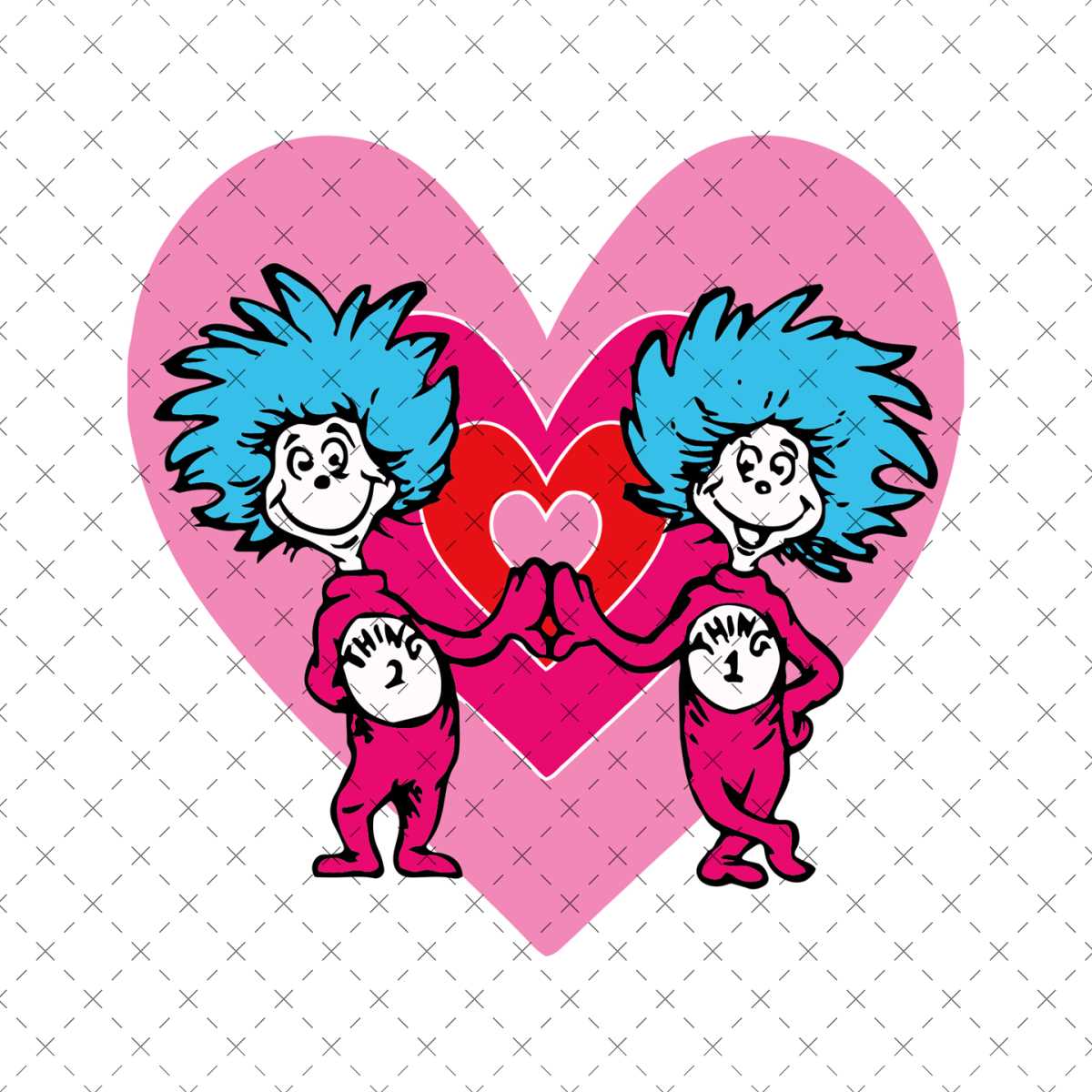 Thing 1 Thing 2 Love Svg, Dr Seuss Svg, The Thing Svg, Thing - Inspire ...