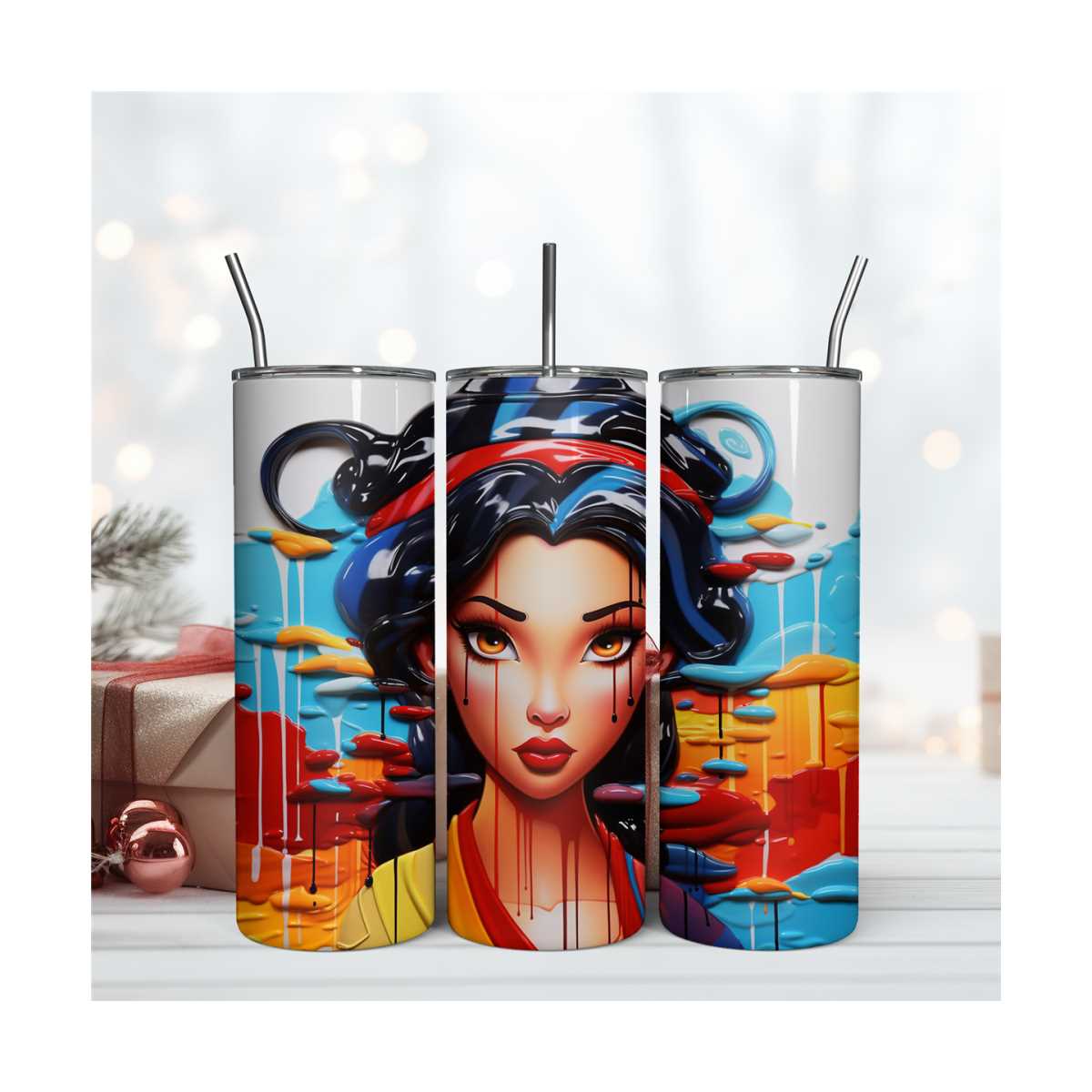 3D Inflated Jasmine Tumbler Design, Aladdin Wrap Design, 20o | Inspire ...
