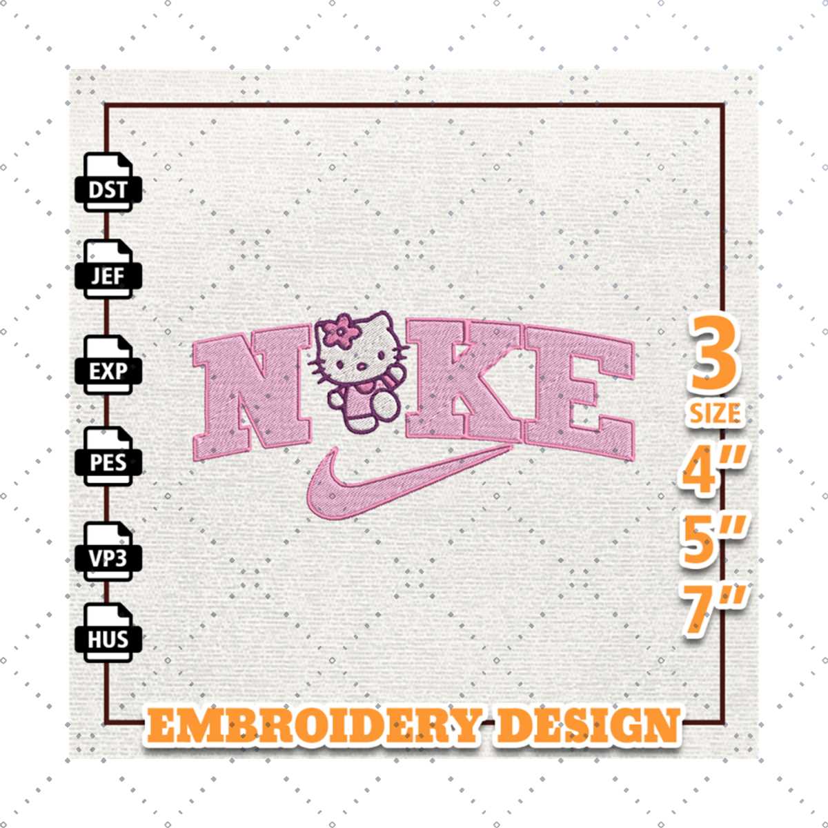 Nike Hello Kitty Embroidery Design, Nike Anime Embroidery De | Inspire ...