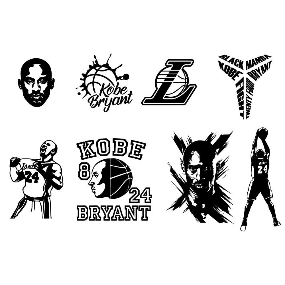 Kobe Bryant Bundle Basketball NBA Svg Digital Download | Inspire Uplift