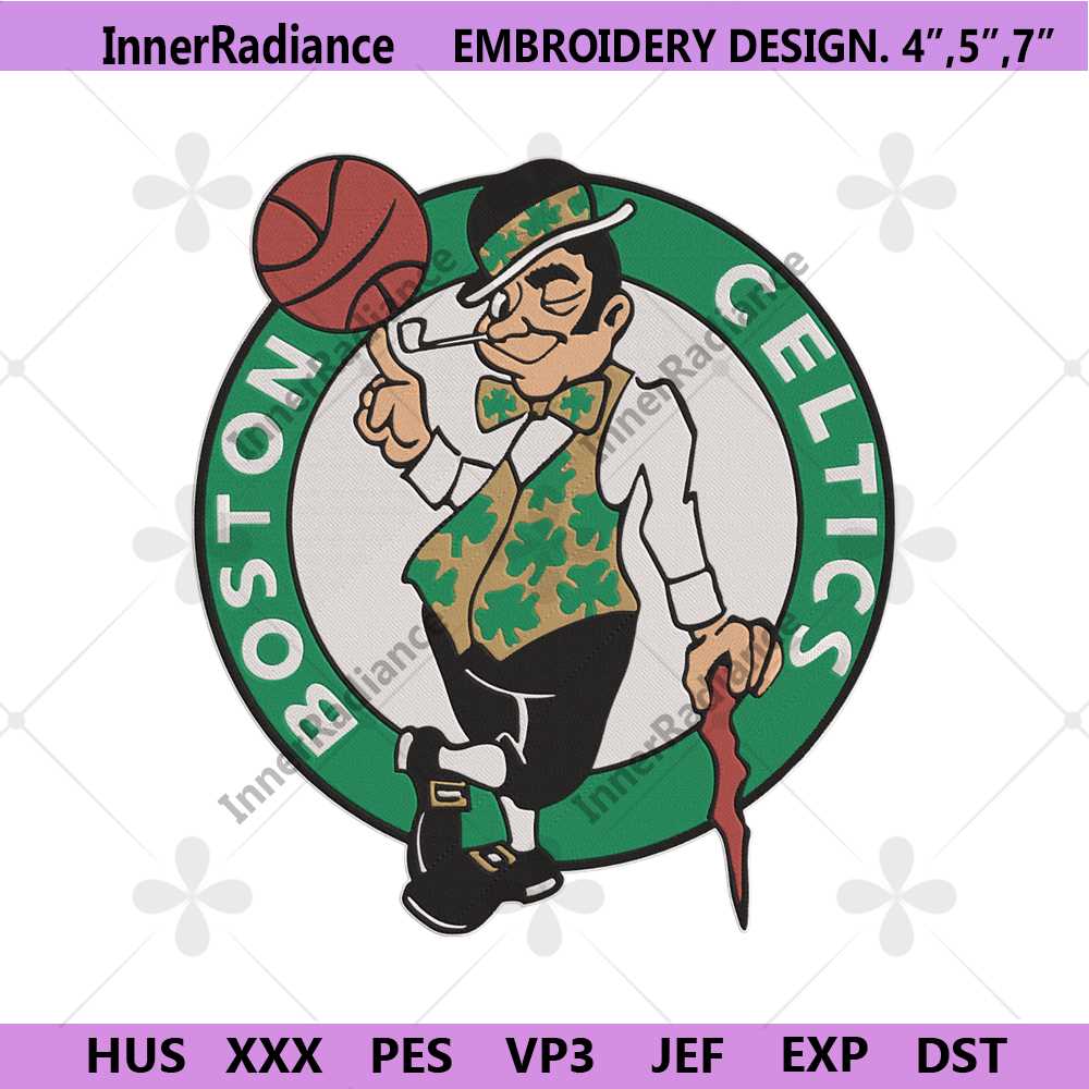 Boston Celtics Logo NBA Team Embroidery Design File - Inspire Uplift