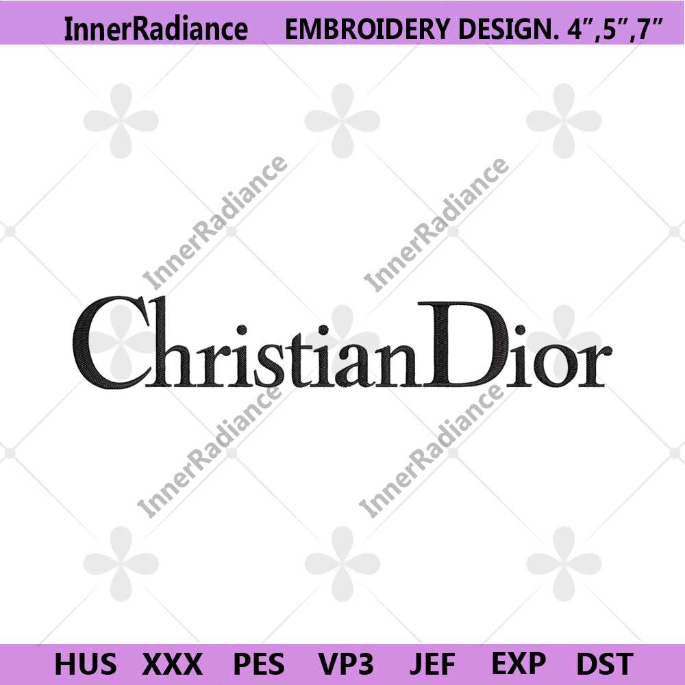 Christian Dior Wordmark Logo Embroidery Design Download | Inspire Uplift