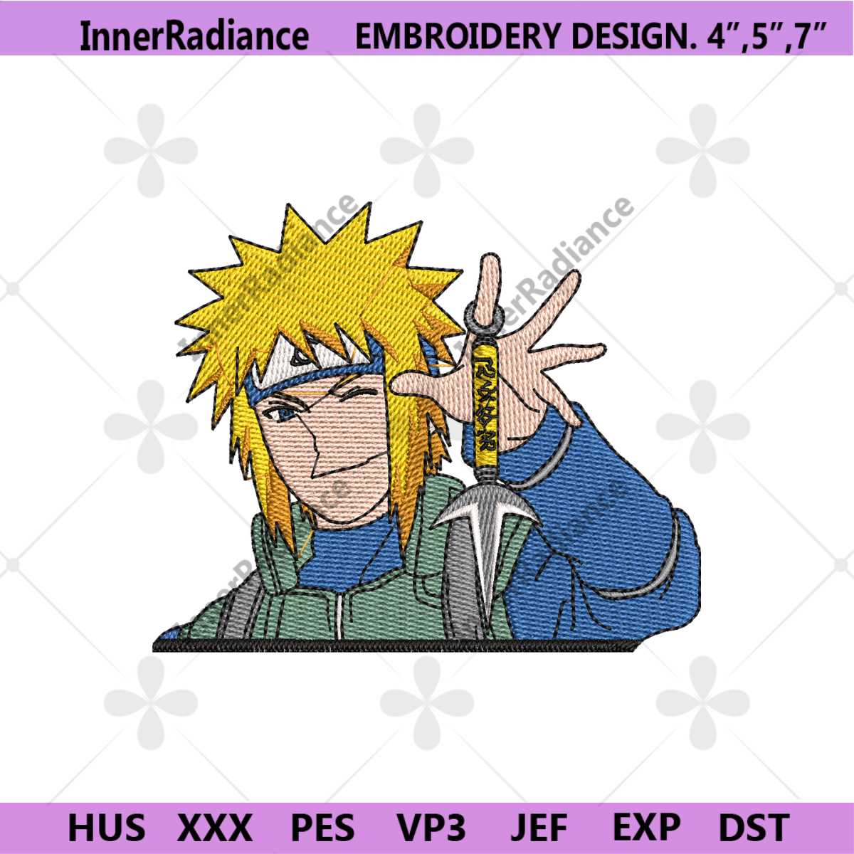 Namikaze Minato Embroidery Design Anime Naruto Embroidery Do | Inspire ...