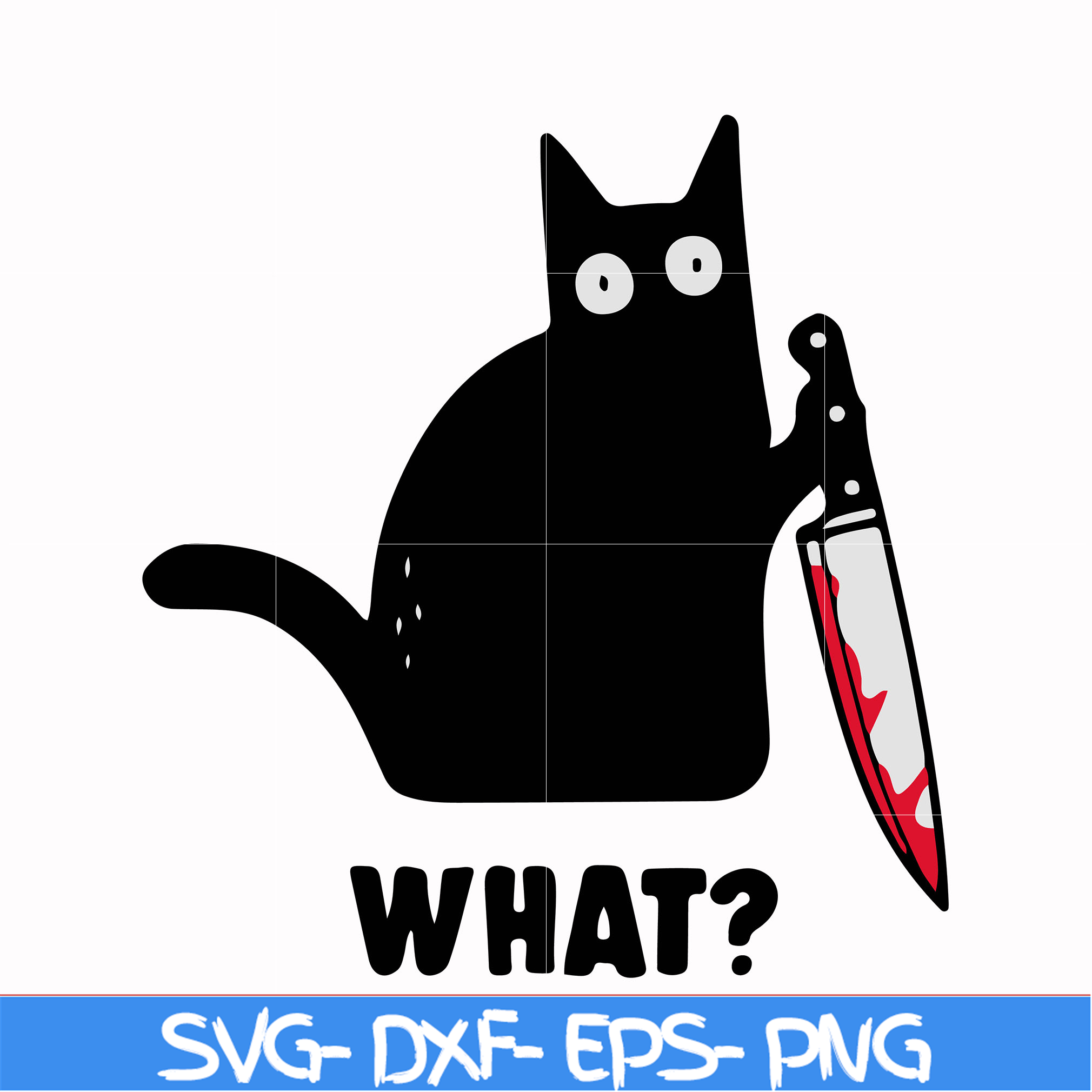 cat with knife svg, png, dxf, eps digital file HLW0108 | Inspire Uplift