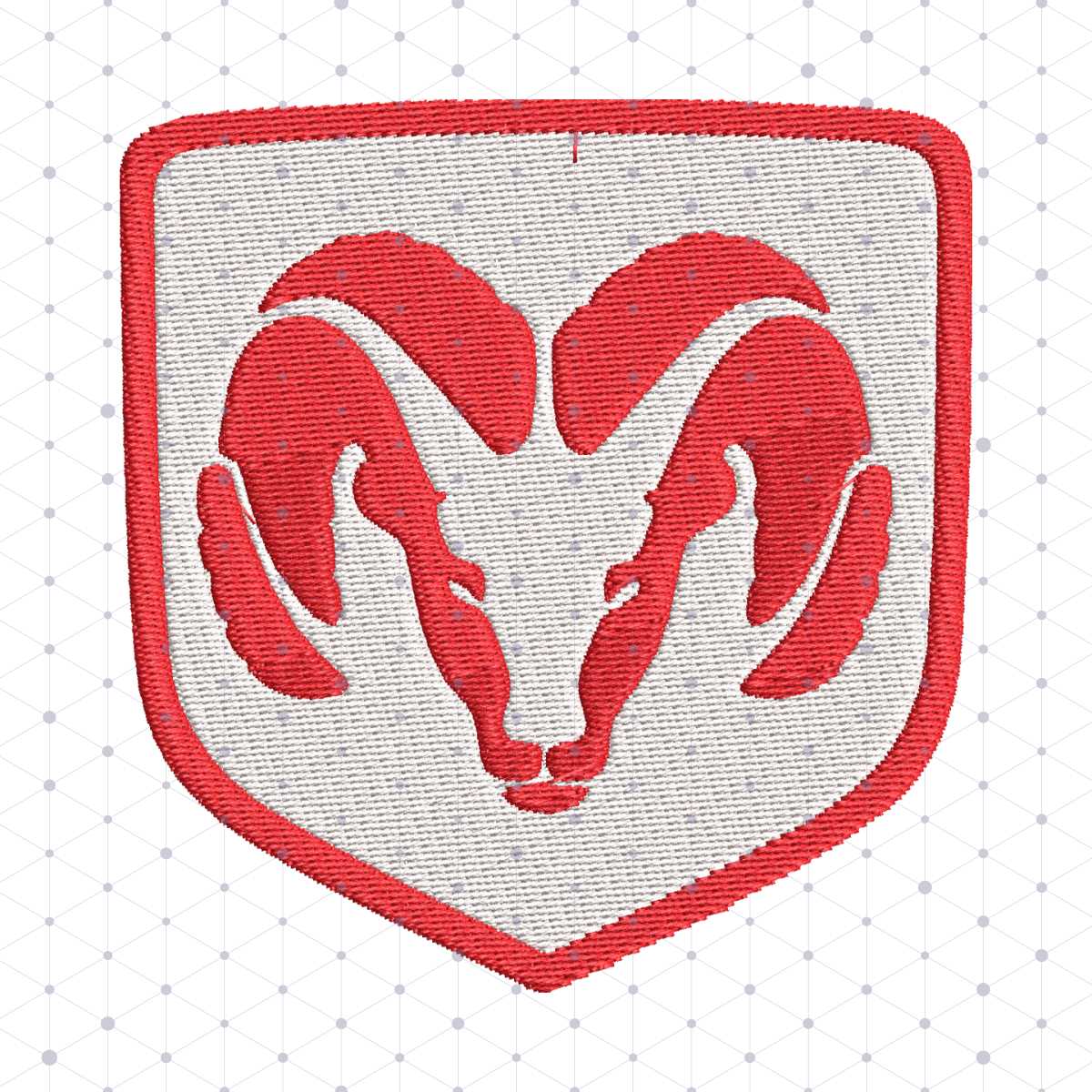 Dodge Red Logo Machine Embroidery Car Brand Download File | Inspire Uplift